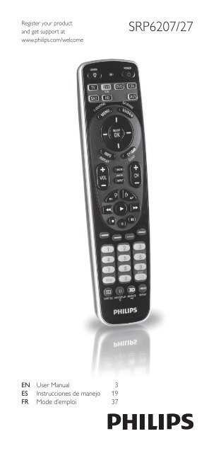 Philips Perfect replacement Universal remote control - User manual - FRA