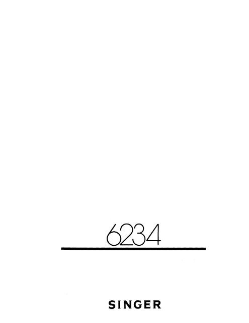 Singer 6234 - English - User Manual