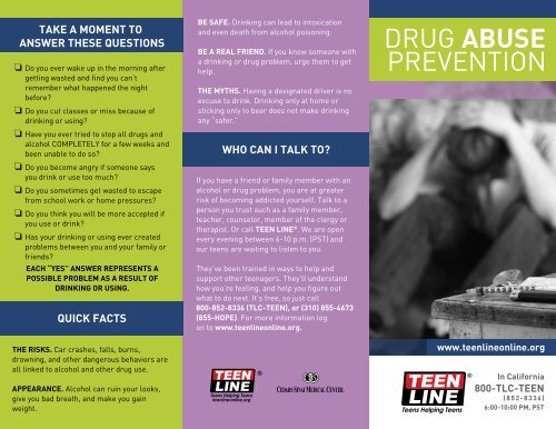 Drug Abuse brochure Drug Abuse brochure