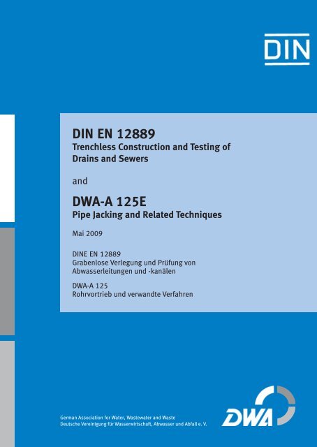 DIN EN 12889 DWA-A 125E