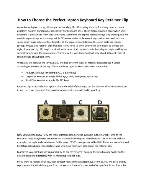 How to Choose the Perfect Laptop Keyboard Key Retainer Clip