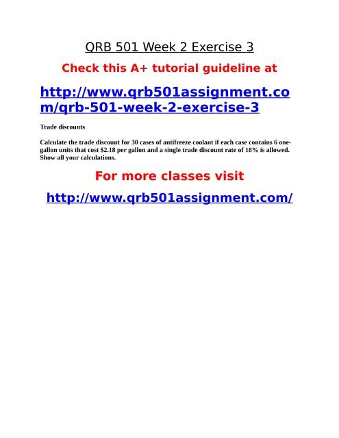 QRB 501 Week 2 Exercise 3