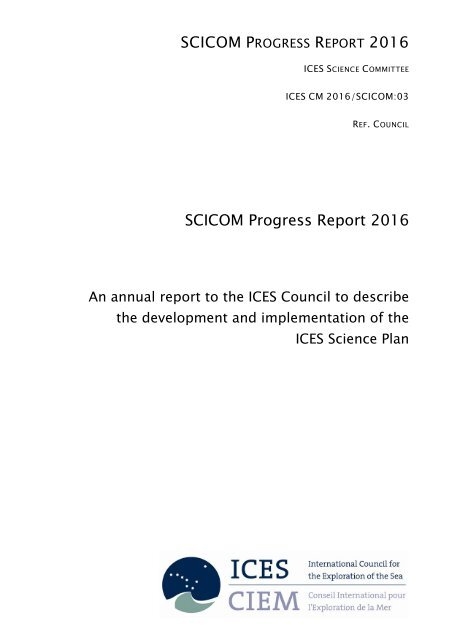 SCICOM PROGRESS REPORT 2016 SCICOM Progress Report 2016