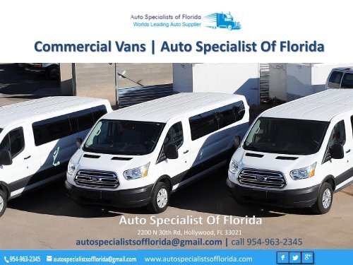 Commercial Vans - Auto Specialist Of Florida