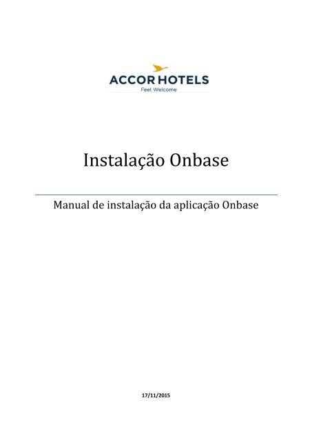 Manual Onbase - Instalacao
