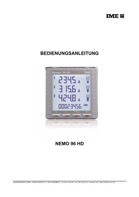 bedienungsanleitung nemo 96 hd