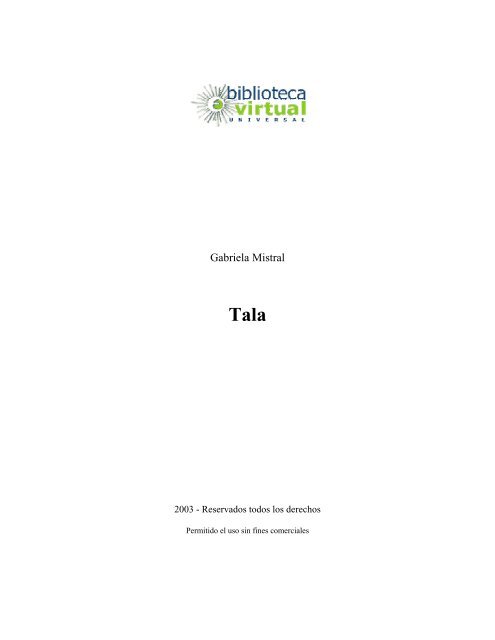 tALA (gABRIELA MISTRAL