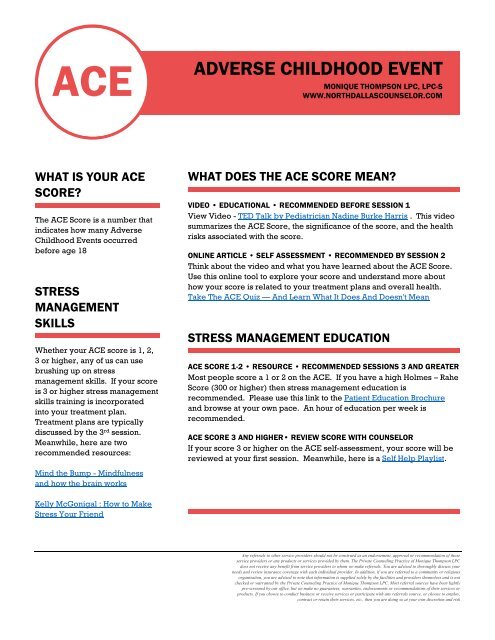 ACE Score Patient Education