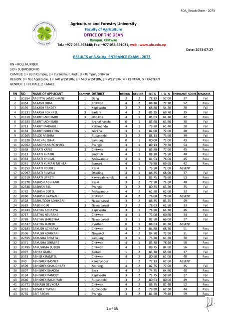 Result Sheet result-sheet
