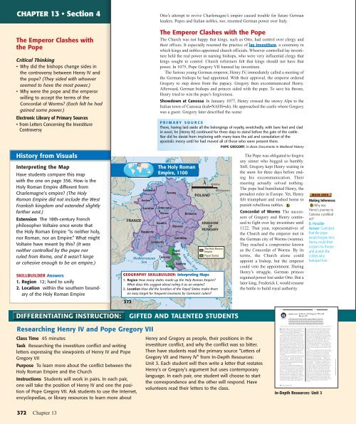 Pope Gregory Vii And Henry Iv Conflict