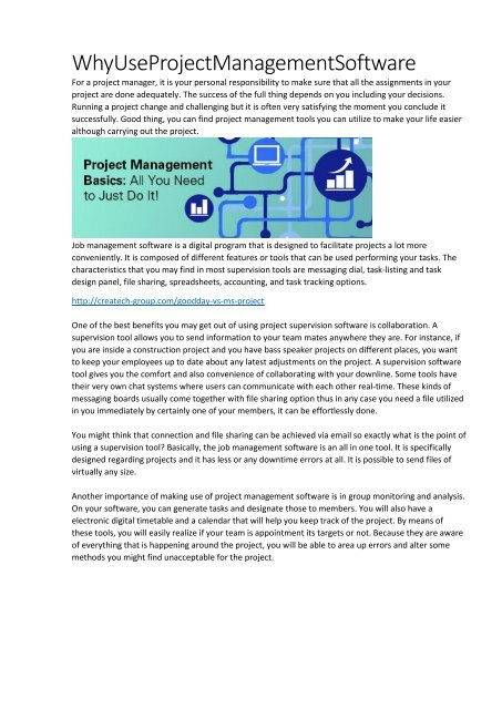 Why Use Project Management Software