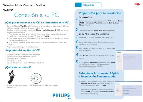 Philips Streamium Centre Streamium et satellites - Guide d'installation ...