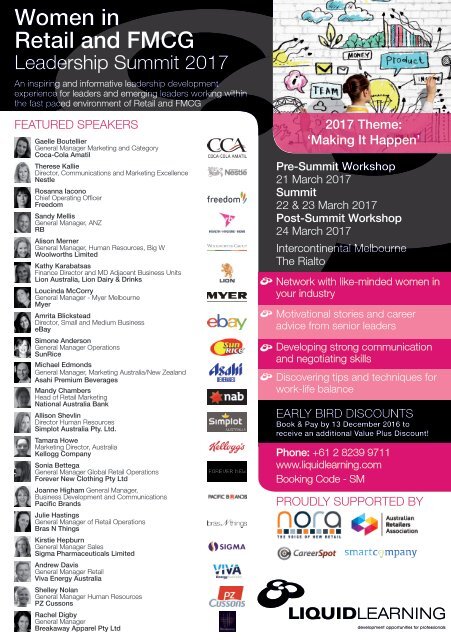 Women in Retail and FMCG