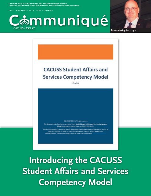 Introducing the CACUSS Student Affairs and Services Competency Model