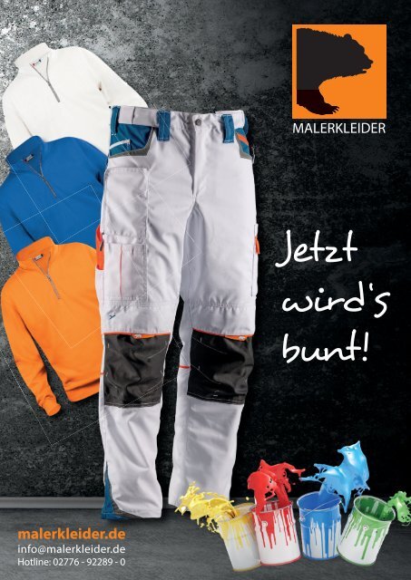 Katalog 2017 malerkleider.de workwear for painters and decorators