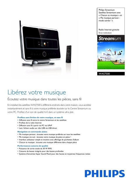 Philips Streamium Satellite Streamium - Fiche Produit - FRA