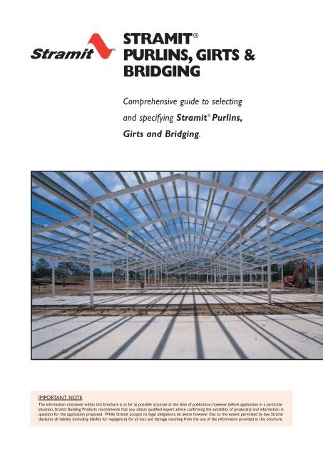 STRAMIT ® PURLINS, GIRTS