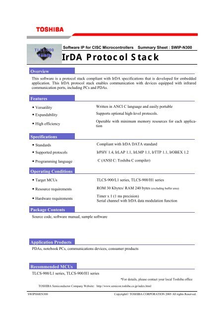 Irda Protocol Stack Summary