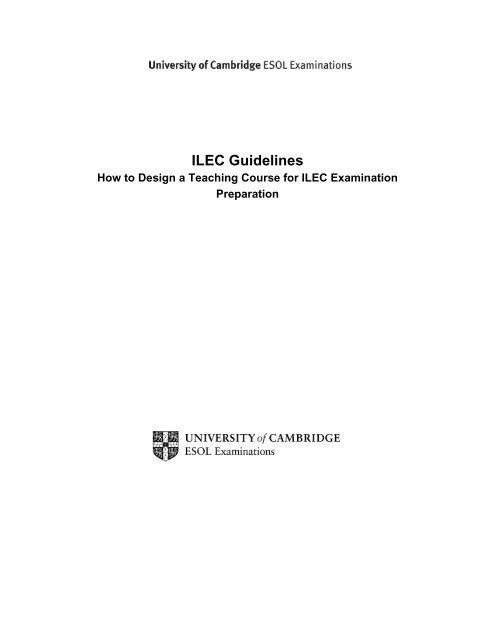 ILEC Guidelines - International Legal English Certificate
