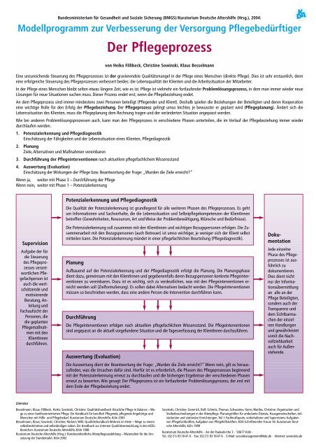 Der Pflegeprozess - Kuratorium Deutsche Altershilfe
