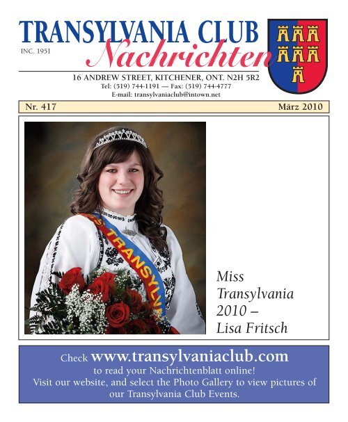 Miss Transylvania 2010 - Transylvania Club