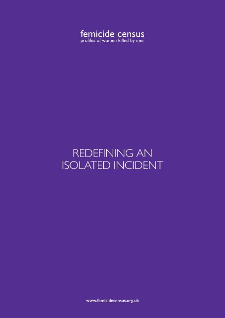 REDEFINING AN ISOLATED INCIDENT