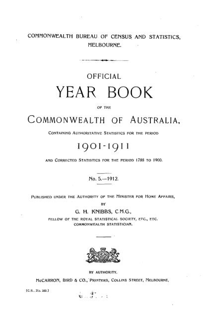 Australia Yearbook - 1912