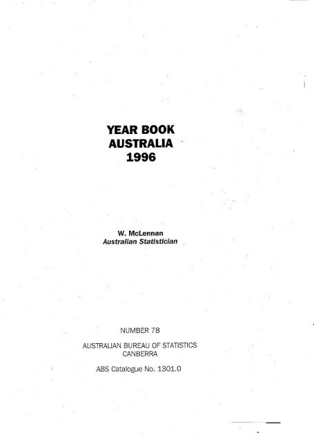 Australia Yearbook - 1996