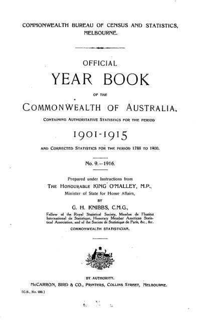 Australia Yearbook - 1916
