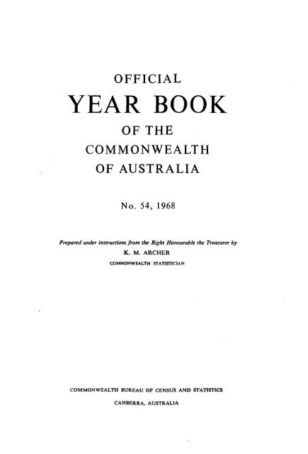 Australia Yearbook - 1968