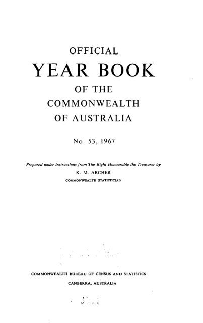 Australia Yearbook - 1967