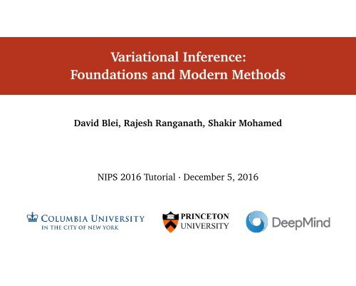 Variational Inference Foundations and Modern Methods