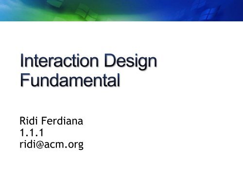 2-Interaction-Design-Fundamental