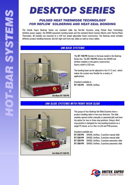desktop series hot-bar systems - Miyachi Europe