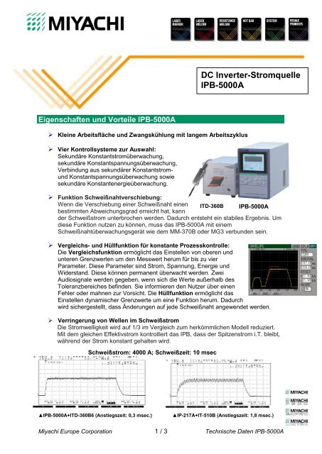 DC Inverter-Stromquelle IPB-5000A - Miyachi Europe