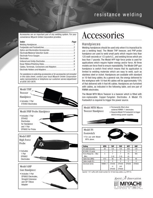 More information - Miyachi Europe