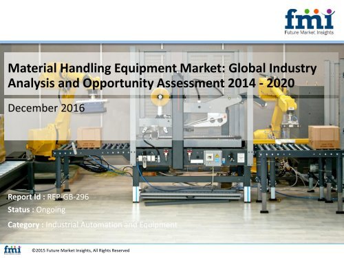Material Handling Equipment Market Growth, Forecast and Value Chain ...