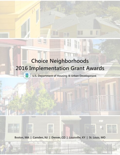 Choice Neighborhoods 2016 Implementation Grant Awards