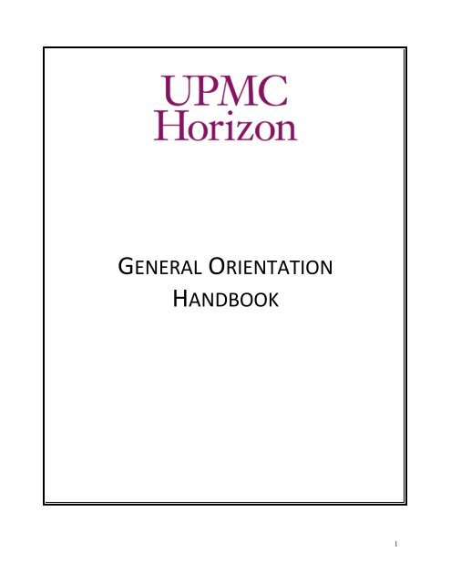 GENERAL ORIENTATION HANDBOOK