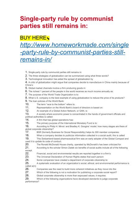 Single-party rule by communist parties still remains in-