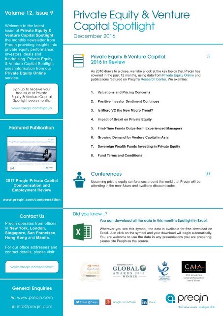 Private Equity & Venture Capital Spotlight