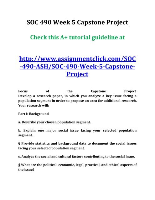 ASH SOC 490 Week 5 Capstone Project