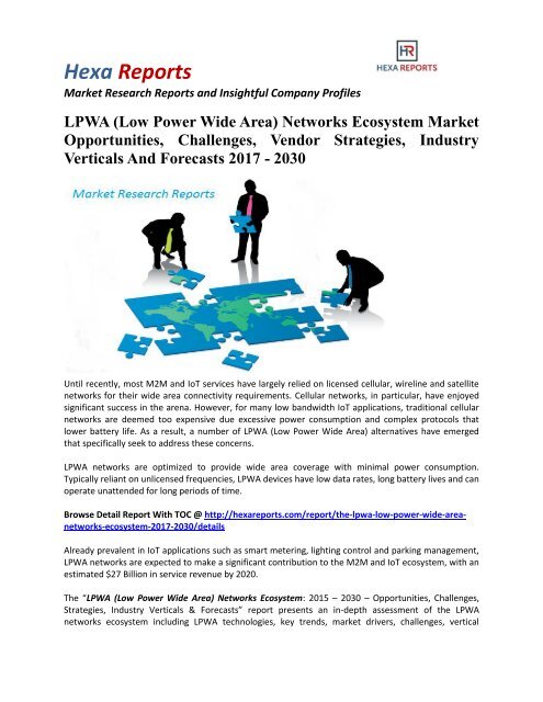 LPWA (Low Power Wide Area) Networks Ecosystem Market Share ...