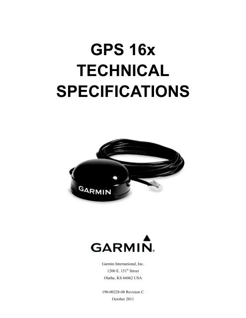 Garmin GPS16x - Technical Specifications