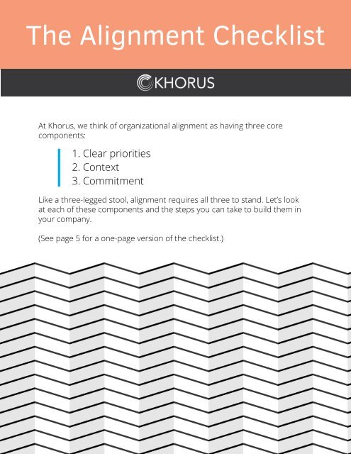 The Alignment Checklist