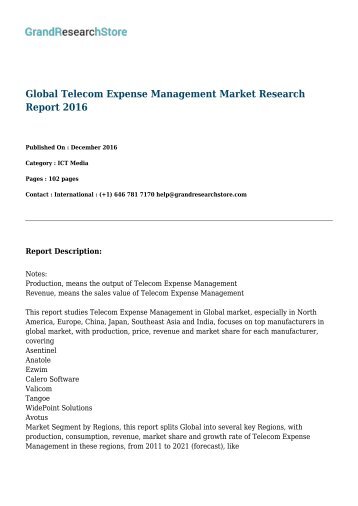 Telecom Expense Management Magazines