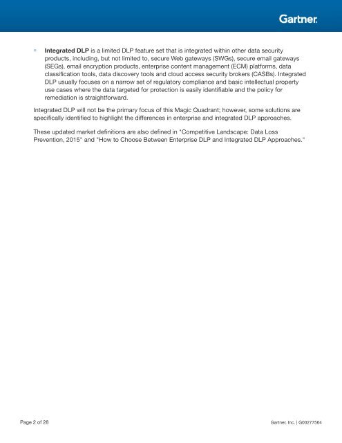 Integrated DLP is a l