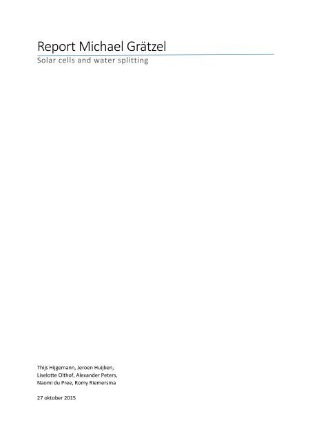 Report Michael Grätzel PDF