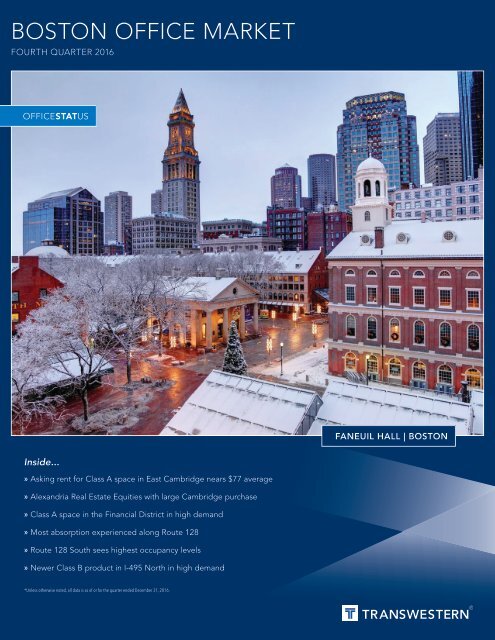 BOSTON OFFICE MARKET