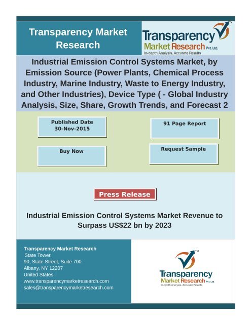 Industrial Emission Control Systems Market - Industry Analysis ...